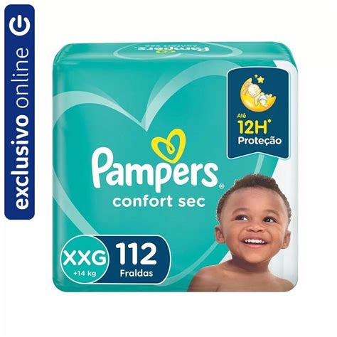 Fralda Descartável Infantil Confort Sec Xg Pampers Pacote Com 148