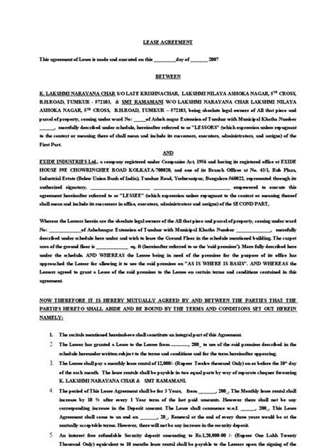 Lease Agreement Pdf Lease Arbitration