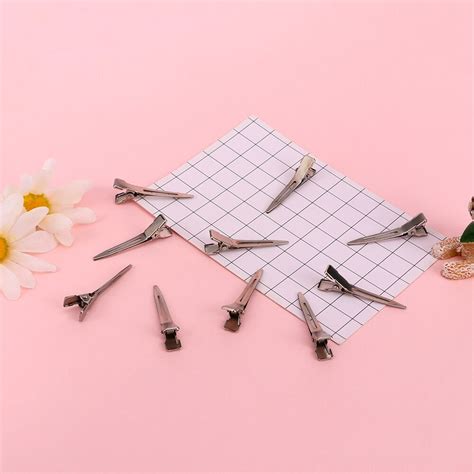 50 Pcs Metal Silver Flat Base Duck Mouth Ultra Thi Grandado