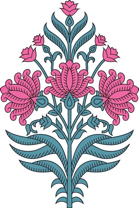 Indian Traditional And Cultural Rangoli Alpona Kolam Or Paisley