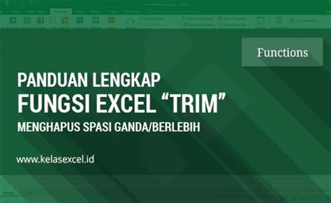 Rumus Trim Excel Cara Menggunakan Rumus Trim Dan Cont