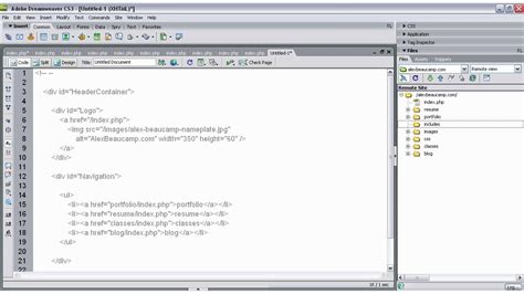 move header structure into a php include file youtube