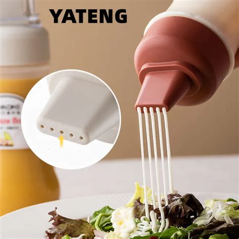Yateng 5 Hole Bottle 350ml Plastic Oil And Vinegar Bottle Condiment