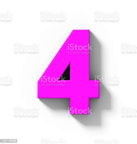 4 번 3d 자주색 그림자직교 프로젝션 흰색 절연 0명에 대한 스톡 사진 및 기타 이미지 0명 3차원 형태 4 Istock