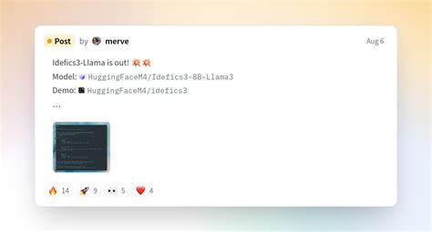 Merve On Hugging Face Idefics Llama Is Out Model