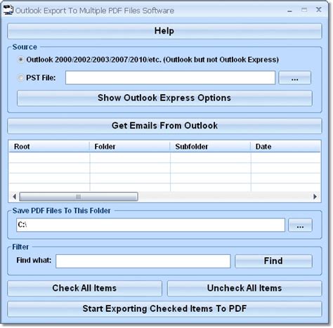 outlook export to multiple pdf files software 7 0 download