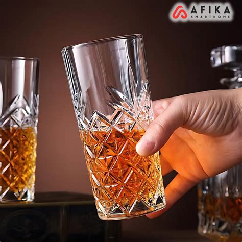 Jual Gelas Kaca Whisky Crystal Old Fashioned Highball Glass 370ml