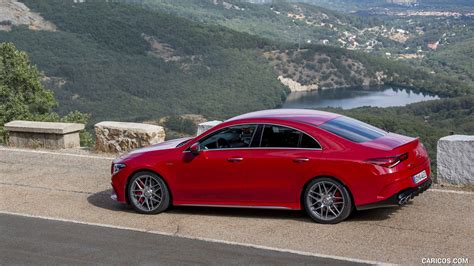 Mercedes AMG CLA Color Jupiter Red Side Caricos