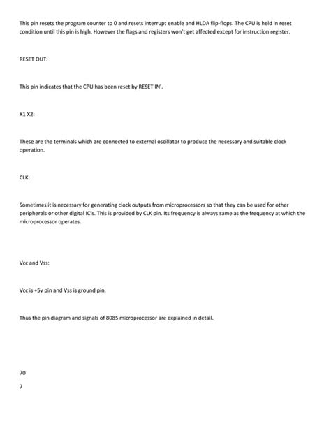 Pin Configuration Of 8085 Docx