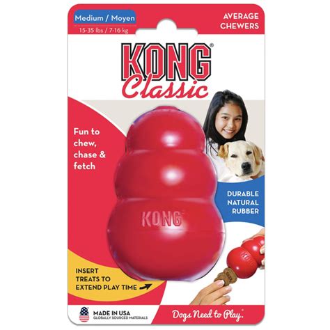 Kong Classic M Игрушка дозатор Kong для собак средних пород - купить с ...