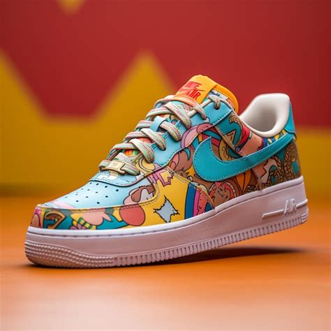 Premium AI Image A Colorful Shoe With The Word Nike On It