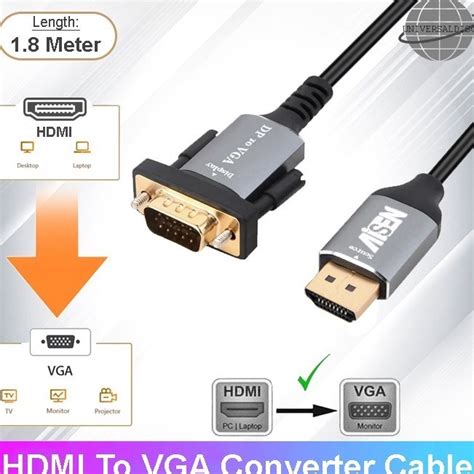 Jual Kabel Hdmi To Vga 18meter 3meter Hd Adapter Cable Kabel Converter