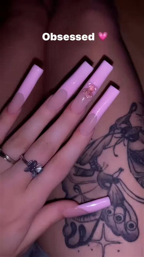 Pin By Lexi Rose On NAILS Long Acrylic Nails Pink Acrylic Nails Bling Acrylic Nails