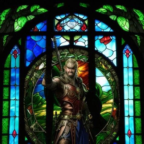 Ai Art Generator Stained Glass Huntsman Legend Fantasy Artwork