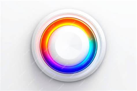 Premium Ai Image Abstract High Tech Multicolor Button On White