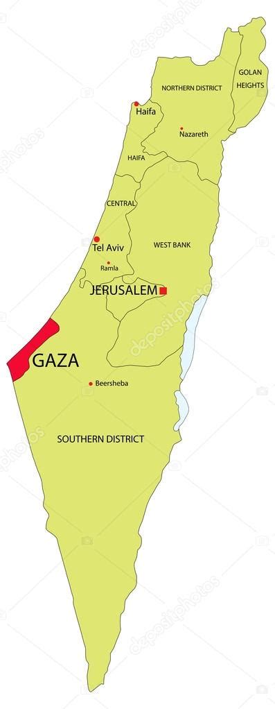 Israel Map Stock Vector By ©delpieroo 51782247