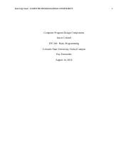 ITS320 Module 1 Critical Thinking Assignment Running Head COMPUTER