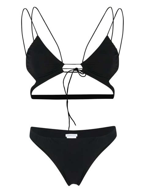 Amazuin Jany Cut Out Swimsuit Black Editorialist