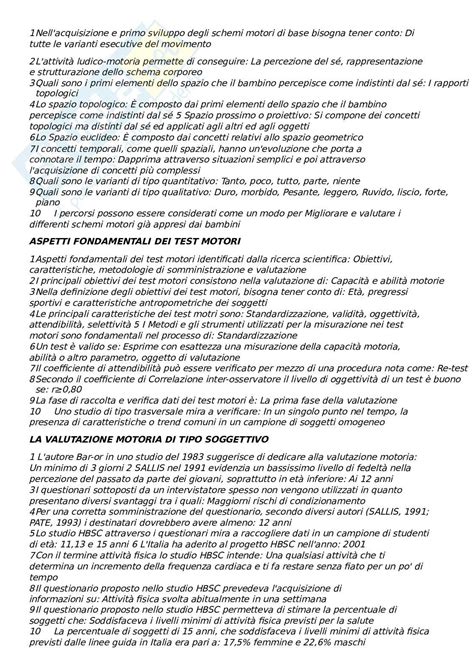 Metodologia Della Valutazione Motoria