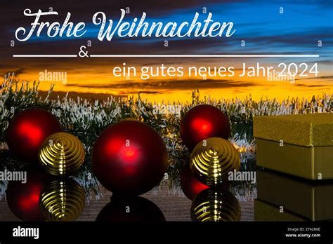 Carte de Noël avec voeux de Noël et voeux du nouvel an 2024 Photo Stock Alamy