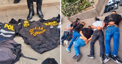 Sjl Capturan A Sujetos Que Usaban Chalecos De La Pnp Y Armas De Fuego