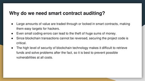 Ppt Smart Contract Security Audit Powerpoint Presentation Free Download Id11705988