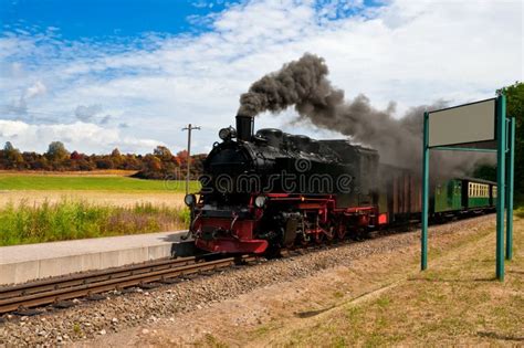 Treno Storico Del Vapore In Germania Del Nord Fotografia Stock