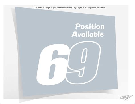 69 Position Available Decal Funny Sex Car Sticker Crude Etsy