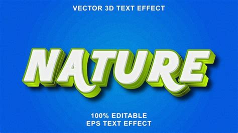 Premium Vector Nature 3d Editable Vector Text Effect