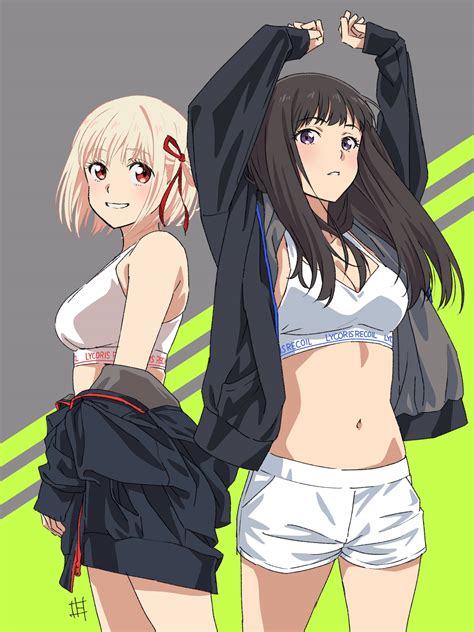 Nishikigi Chisato And Inoue Takina Lycoris Recoil Drawn By Tokuoka