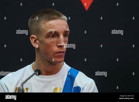 Jack Bateson During The Sunny Edwards V Felix Alvarado Press Conference At Meadowhall Sheffield