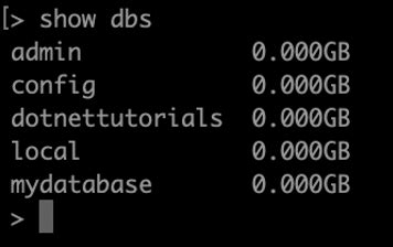 Working With MongoDB Database Dot Net Tutorials