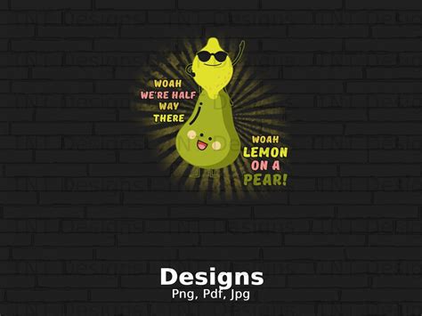 Lemon On A Pear Png Digital File Instant Download Woah Etsy