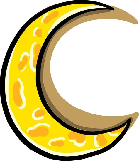 Yellow Moon Illustration Vector On White Background 13608060 Vector