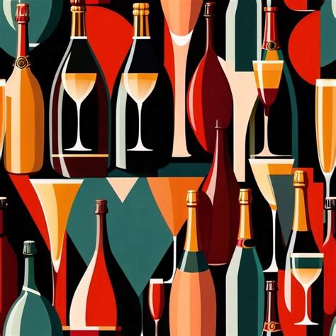 Premium Photo Bottles And Glasses Of Champagne And Wine In Party