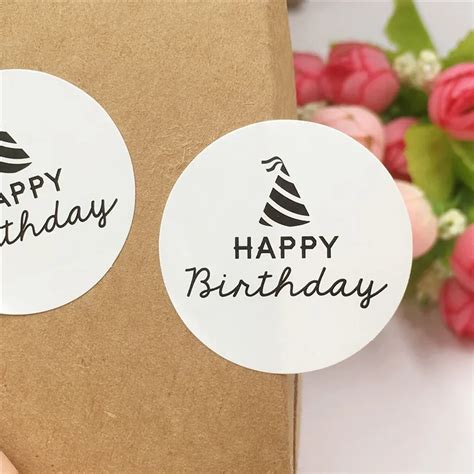 3 5 см круглые наклейки на день рождения с тортом серии клейкие наклейки на день рождения