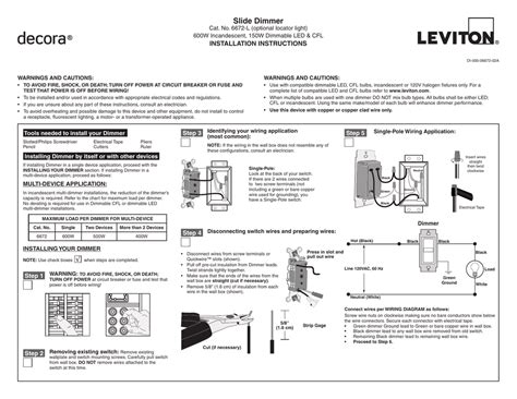 Wiring Diagram Leviton Decora Light Dimmer Switch Wiring Flow Line