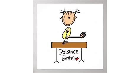Girl On Balance Beam Poster Zazzle