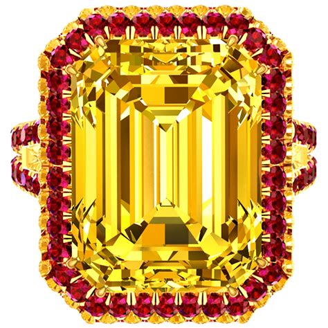Emerald Cut Ruby Diamond Ring For Sale At 1stdibs