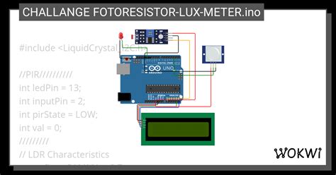 Challange Fotoresistor Lux Meter Ino Wokwi Esp Stm Arduino