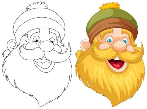 Duo Di Personaggi Dei Cartoni Animati Barbuti Allegri Vettore Gratis