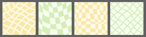 Premium Vector Twisted Set With Checkerboard And Grid
