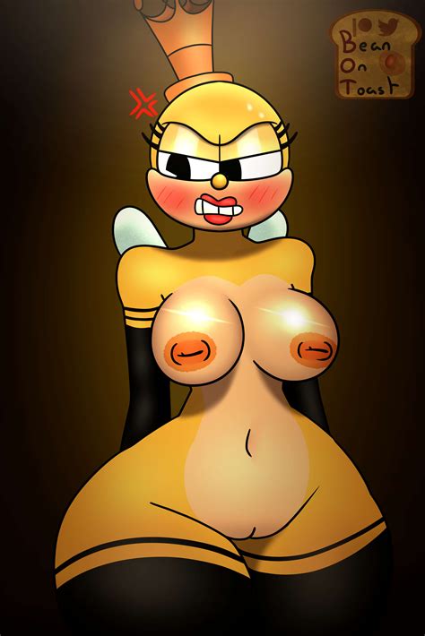 Rule 34 Anthro Beanontoast Bee Big Breasts Blush Cuphead Game Female Rumor Honeybottoms