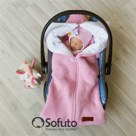 Конверт для автокресла демисезонный вязаный Sofuto Knite pink купить по ...