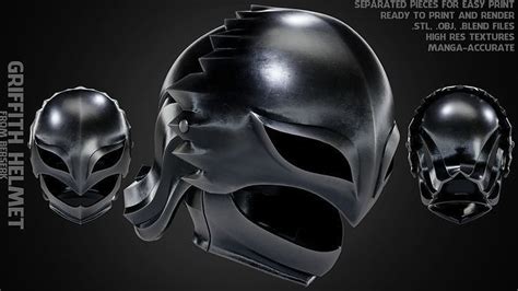 Berserk Griffith Helmet For Cosplay 3d Model 3d Printable Cgtrader