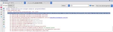 Android Adapter FLAG ACTIVITY NEW TASK Flag Is This Really What You