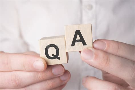 QA Concept Acronym Of Questions And Answers Or Job Of Tester Or Quality Engineer Stock Photo