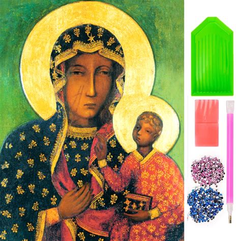 Haft Diamentowy Matka Boska CzĘstochowska Mozaika Diamond Paiting Zestaw 5d 13328651895