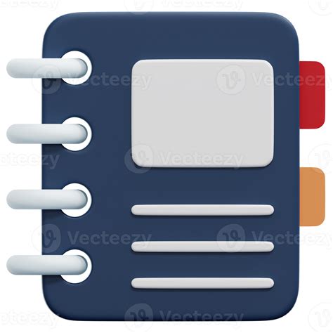 Notebook 3d Render Icon Illustration 11648122 Png