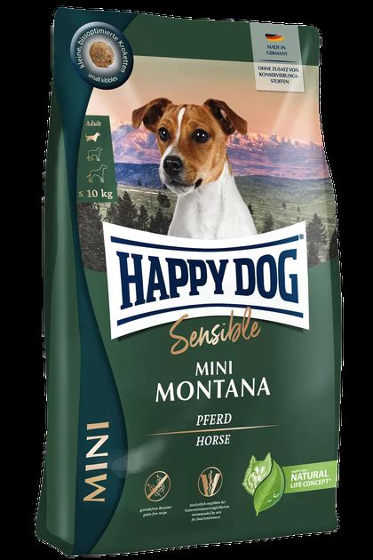 Сухой корм Happy Dog Sensible Mini Montana для мелких пород с кониной ...